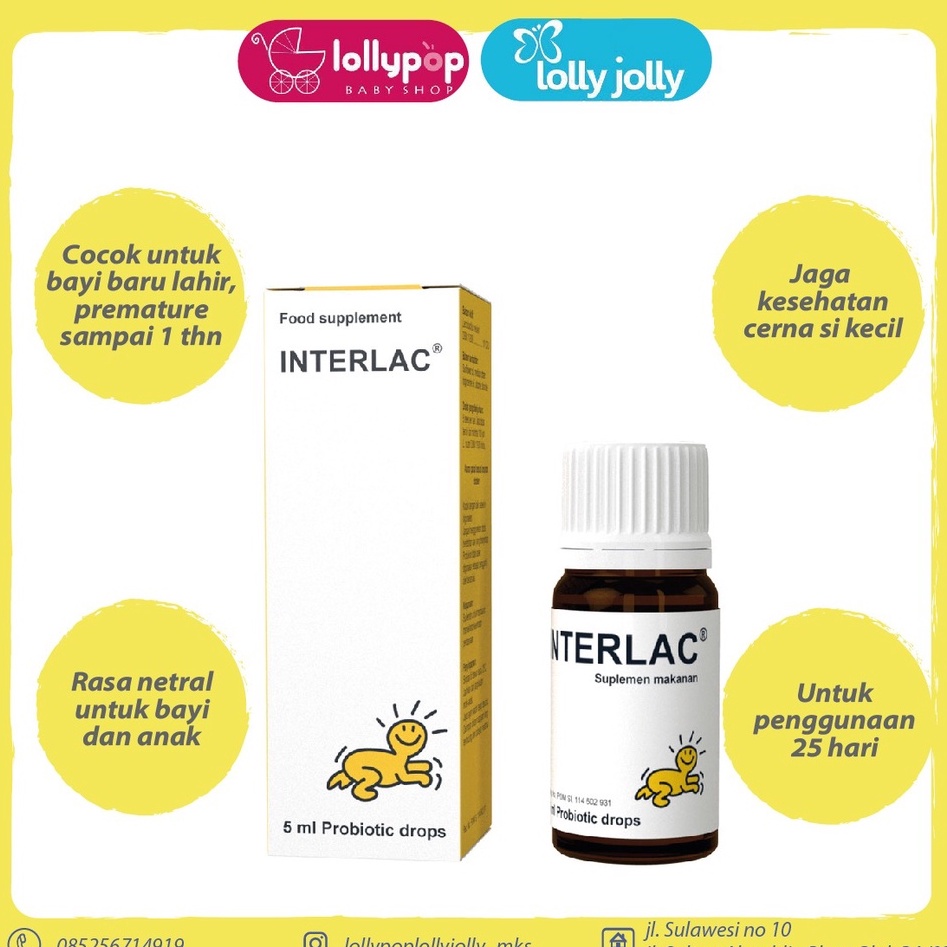 Jual Interlac Probiotik Drop 5ml | Menjaga Kesehatan Saluran Pencernaan ...
