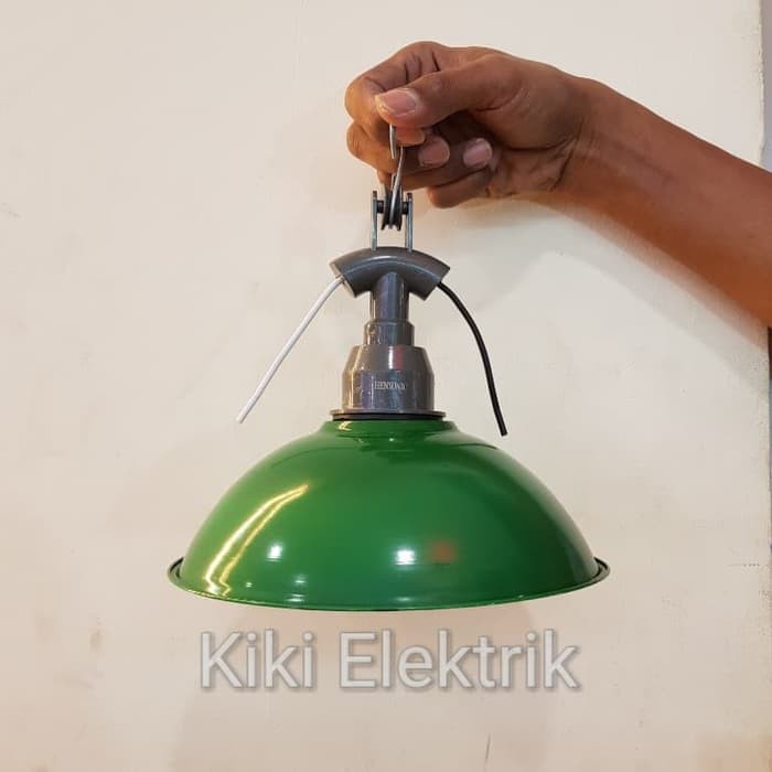 Jual Kap Lampu Gantung WD Mini Hijau Diameter 18,5 cm + Fitting E27 (ulir) | Shopee Indonesia