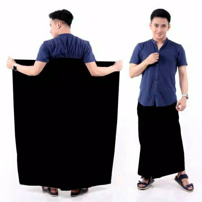 Jual Sarung hitam polos wadimor dewasa katun premium 100% ORI (BISA COD ...