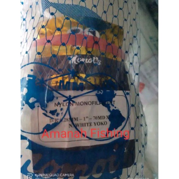 Jual Jaring ikan atau bahan jala merk Momoi ukuran 1inci-0.28x70x80y ...