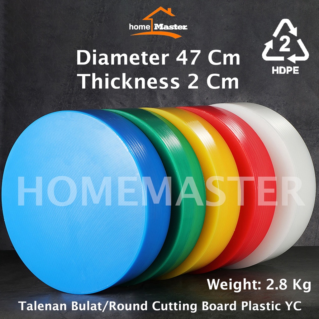 Jual Talenan/Cutting Board Plastik/Plastic HDPE Bulat/Round 47 Cm Tebal ...