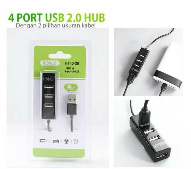 Jual USB Robot 4-Port HUB H-140 80CM | Shopee Indonesia