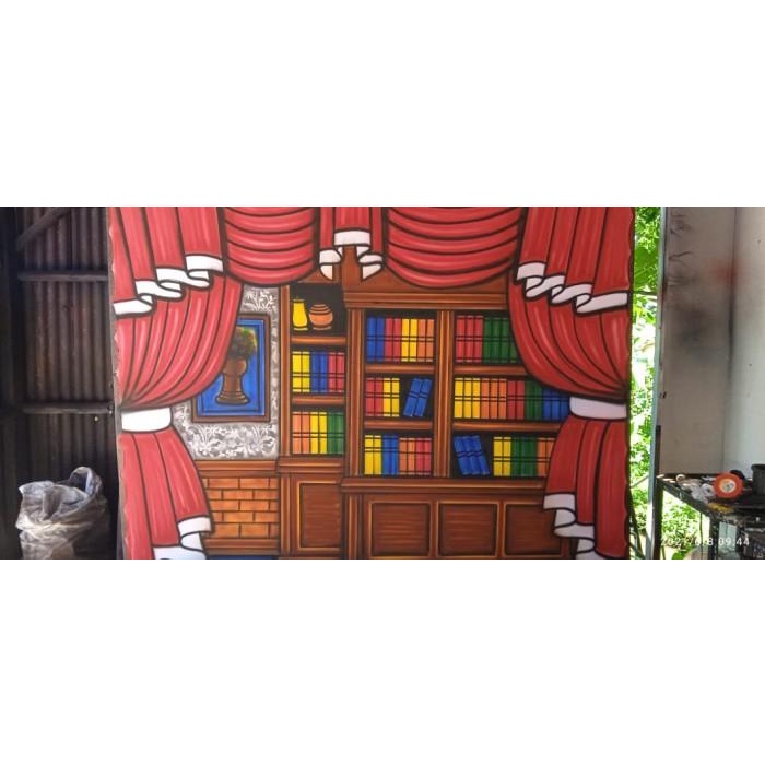 Jual Background Wisuda/ Background Rak Buku 3 X 2,5 | Shopee Indonesia