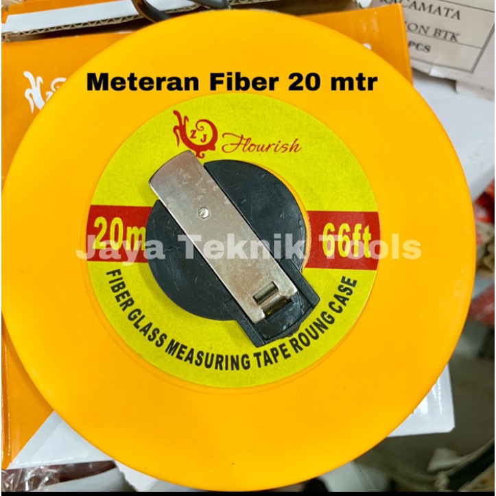 Jual Meteran Fiber Kain 20 meter Bulat Murah Gulung Flourish | Shopee ...
