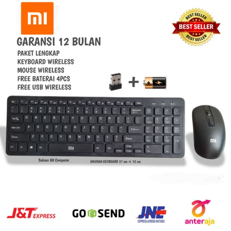 Jual Xiaomi Mi Wireless Keyboard and Mouse Set Combo GKM520 Keys ...