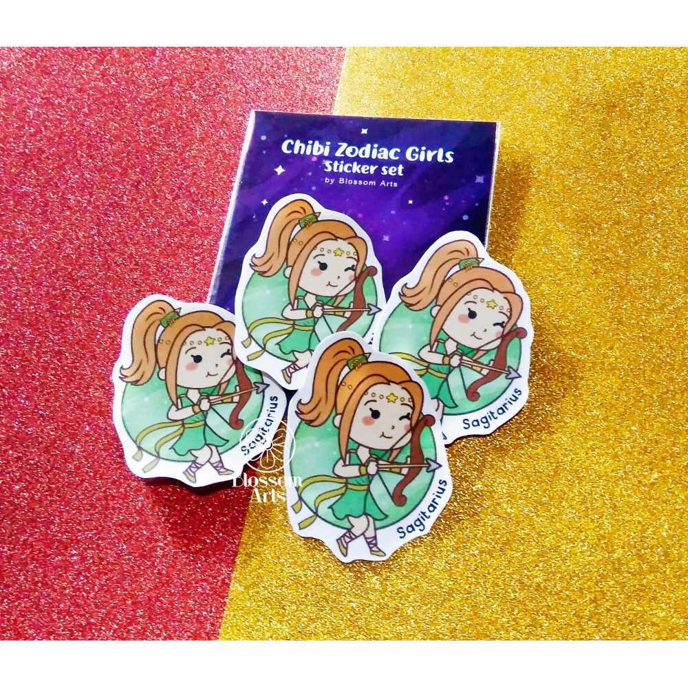 Jual BLOSSOM ARTS Chibi Zodiac Sticker Pack / Stiker Rasi Bintang ...