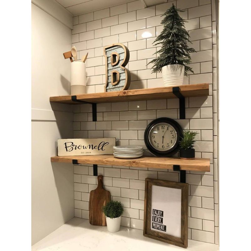 Jual rak dinding dapur minimalis modern panjang 100x20 rak bumbu dapur ...