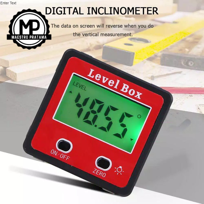 Jual MP Small Cube Angle Gauge Meter Inclinometer Digital Protractor ...