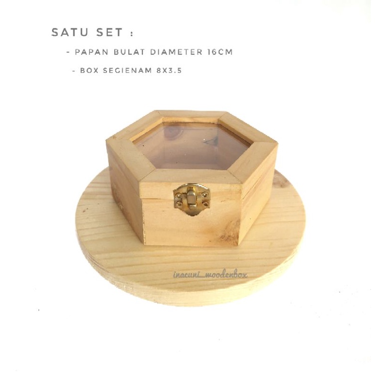 Jual Box Cincin Kayu Segienam / Hexagon Woodenringbox / Tempat Cincin ...