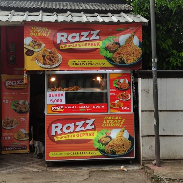 Jual PAKET BOOTH FRANCHISE RAZZ CHICKEN | Shopee Indonesia