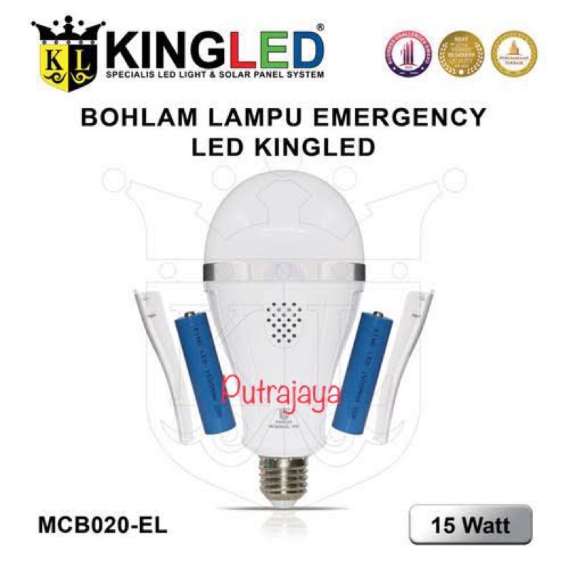 Jual Lampu Emergency Kingled 15 watt ~ Double Baterai | Shopee Indonesia