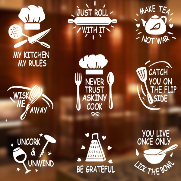 Jual Sticker Dinding Kaca Dapur Cafe Resto Pastry Bakery Bake Stiker ...