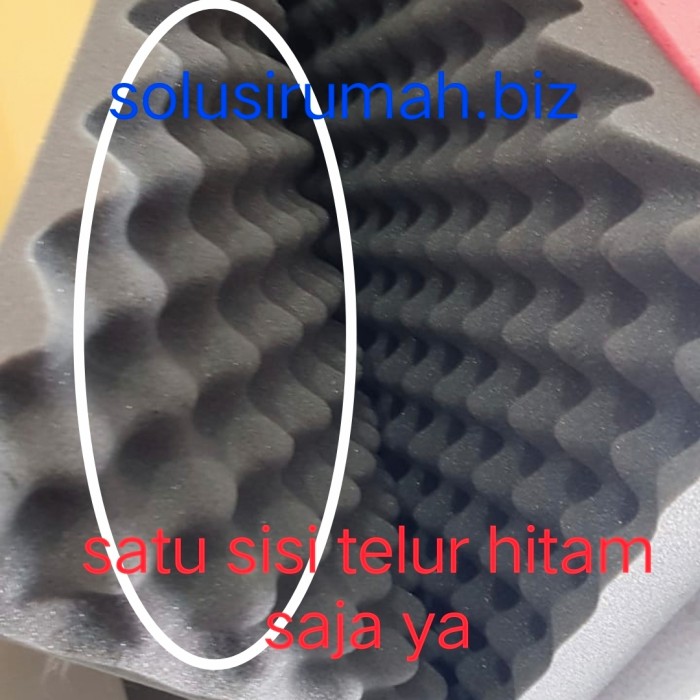 Jual spon telur custom tebal 6cm /100cm busa sponge peredam hitam oval ...