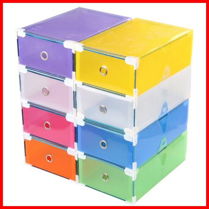 Jual 3pc Box Sepatu Murah Bahan Lebih Tebal 8 Clip Tiap Sudut Box ...