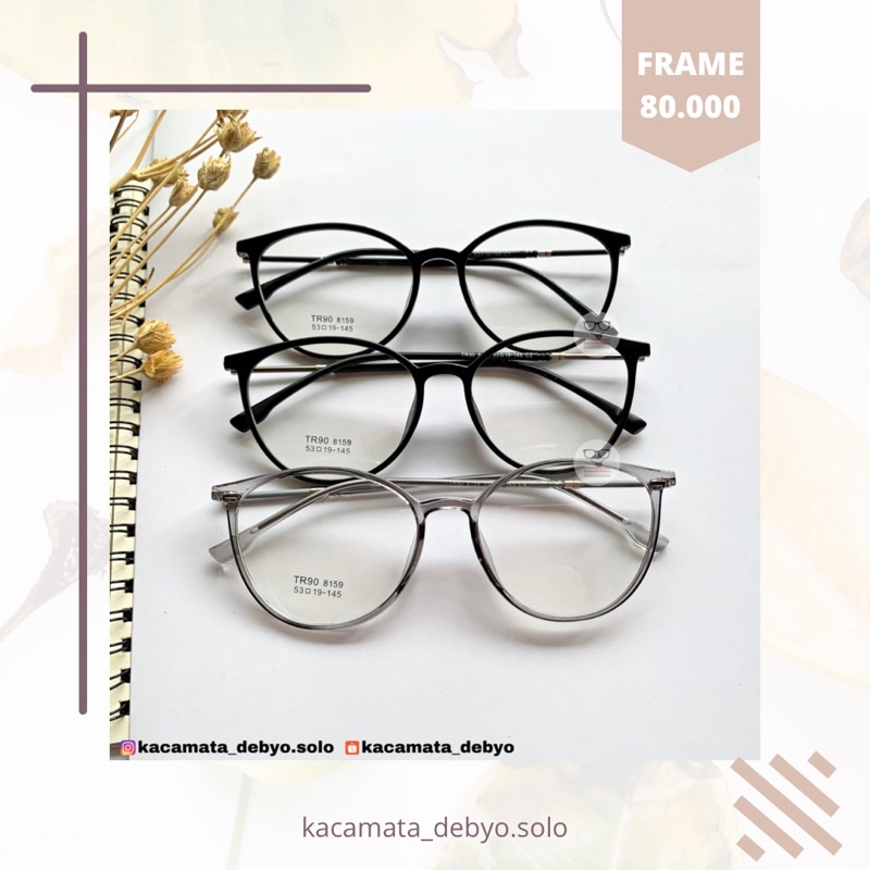 Jual Frame/Bingkai Kacamata Bulat/Kacamata Model Kekinian Bisa Ganti ...