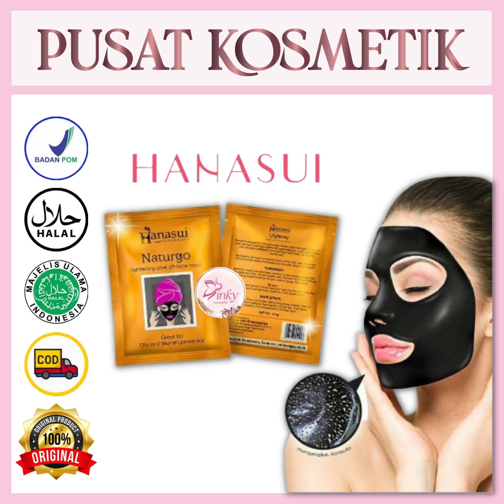 Jual Hanasui Naturgo Masker Lumpur Perawatan Wajah BPOM | Shopee Indonesia