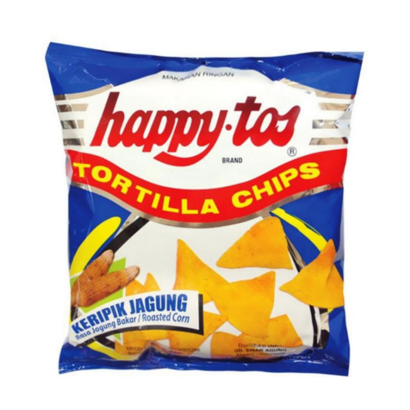 Jual Happy Tos Tortilla Chips Biru Jagung Bakar 55 g | Shopee Indonesia