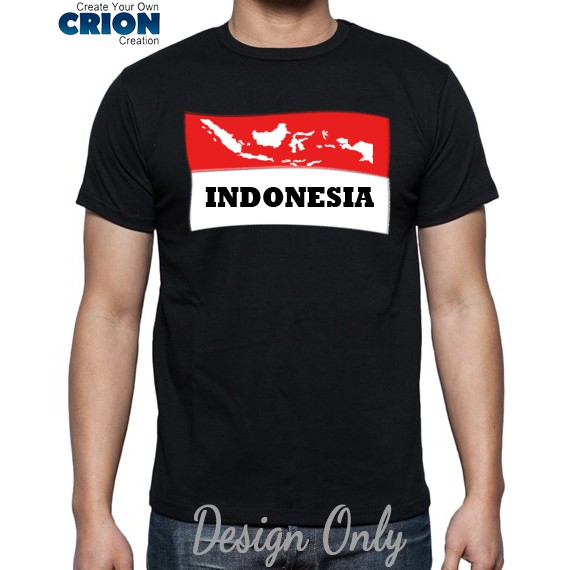 Jual Kaos Indonesia - Peta Bendera Indonesia - By Crion | Shopee Indonesia