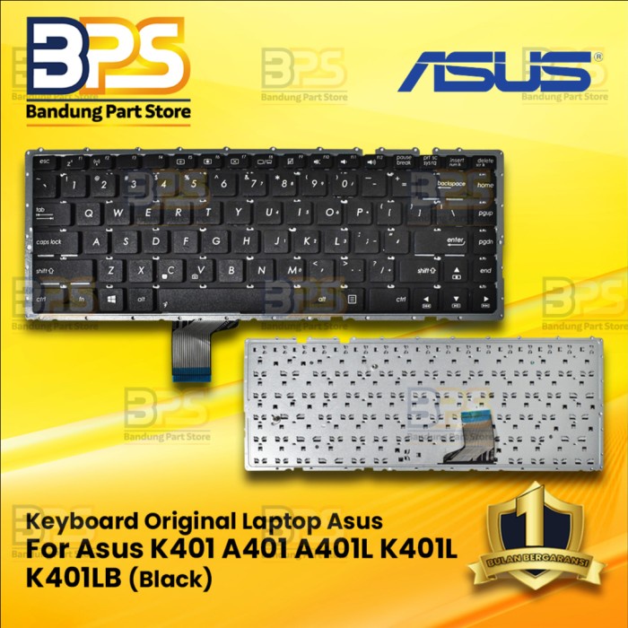 Jual Keyboard Asus K401 A401 A401L K401L K401LB Black | Shopee Indonesia