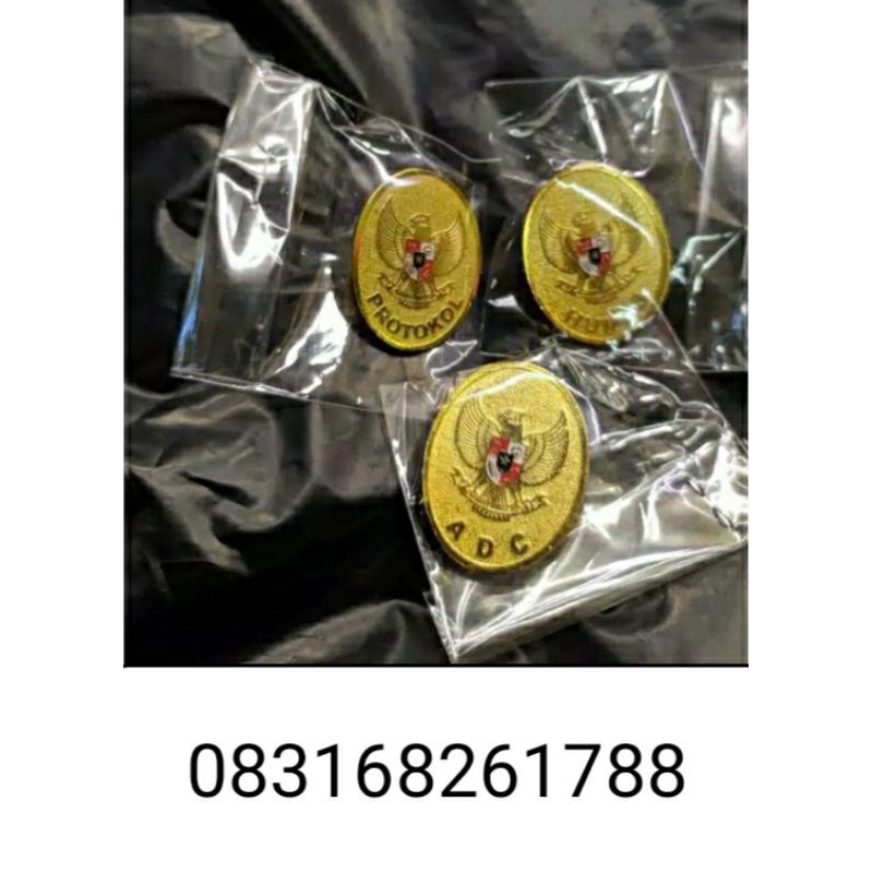 Jual pin protokol adc Humas oval Kuningan sepuh emas | Shopee Indonesia