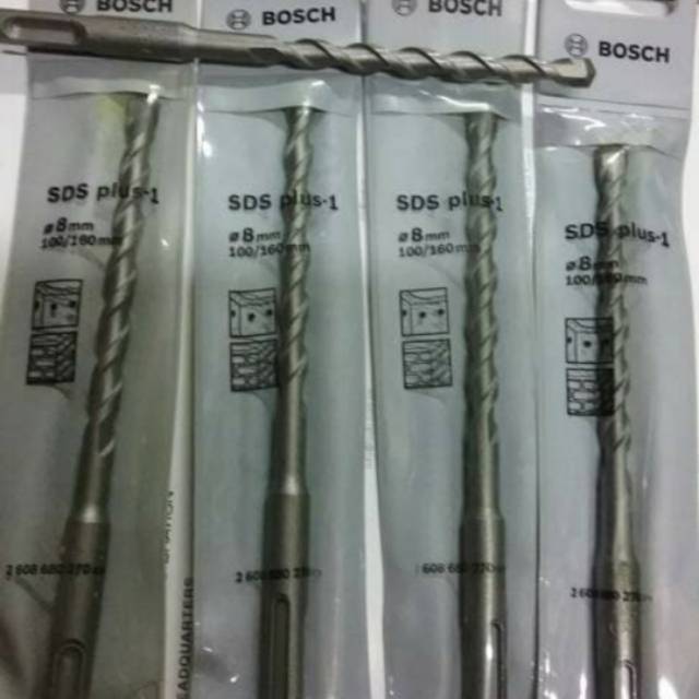 Jual Mata Bor Beton SDS Plus BOSCH 8mm x 160mm | Shopee Indonesia