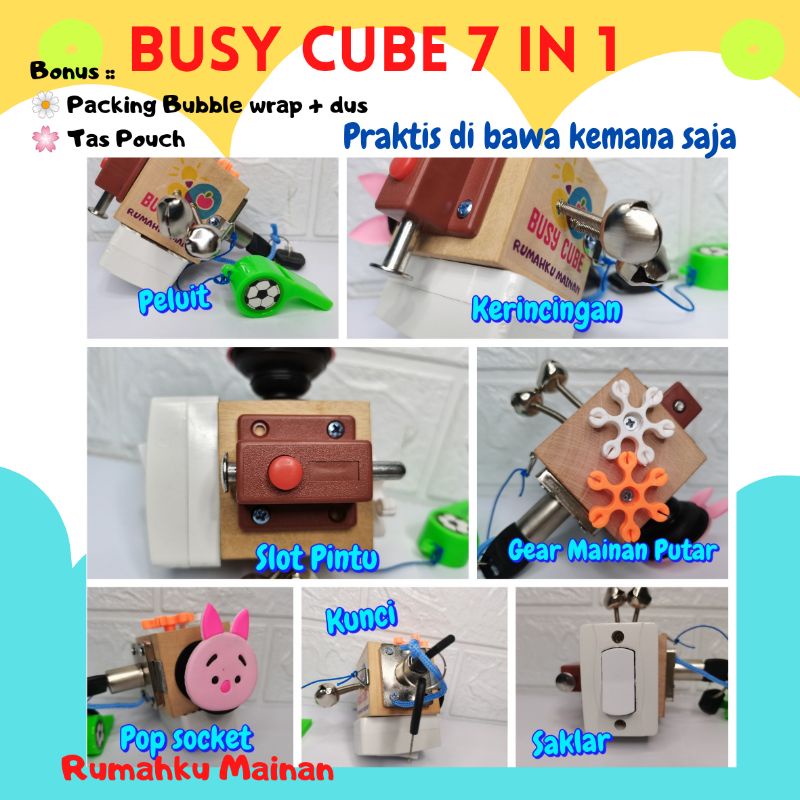 Jual BUSY CUBE BUSY BOARD BUSY JAR KUBUS MAINAN MONTESSORI ANAK SENSORY ...