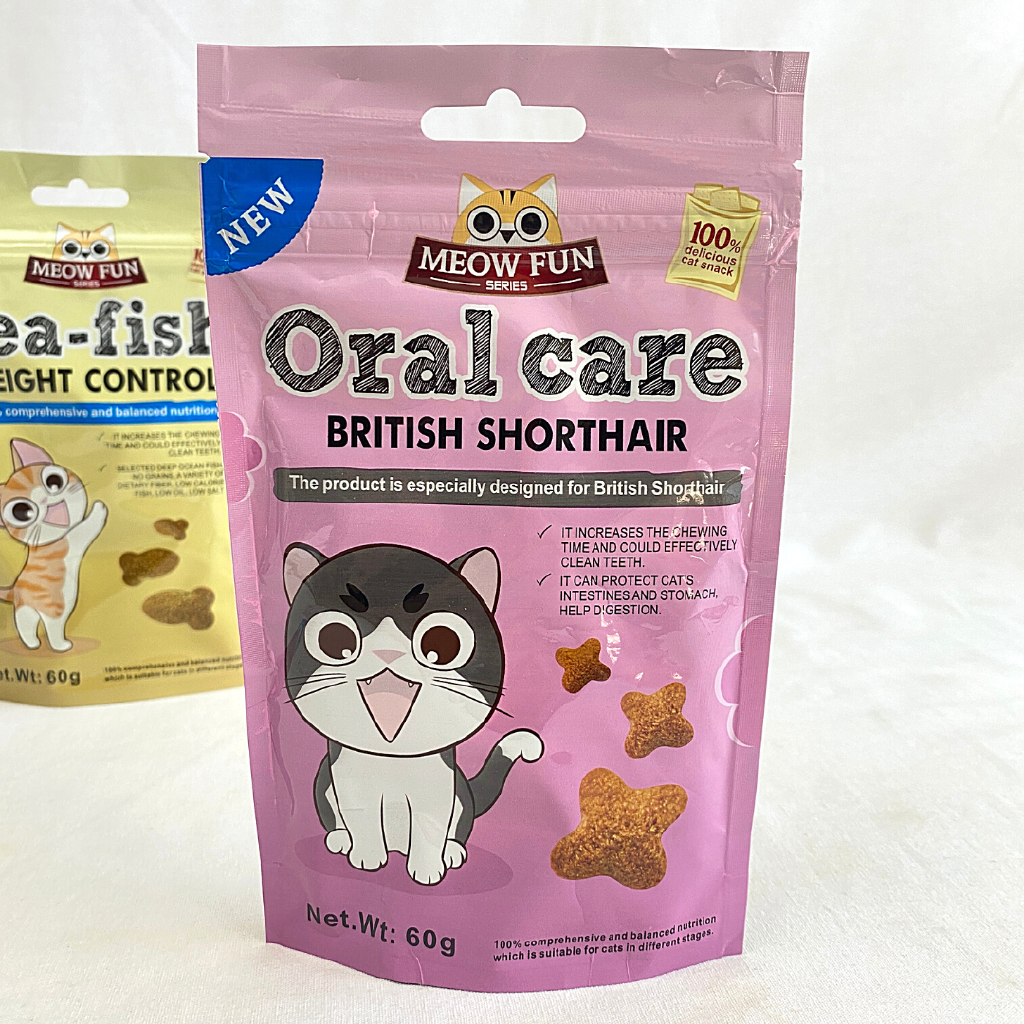 Jual MEOWFUN Snack Kucing Dental Oral Care Poultry Liver Cat Treat 60g ...