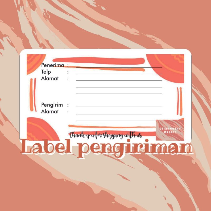 Jual cetak label pengiriman online shop / stiker pengiriman | Shopee ...