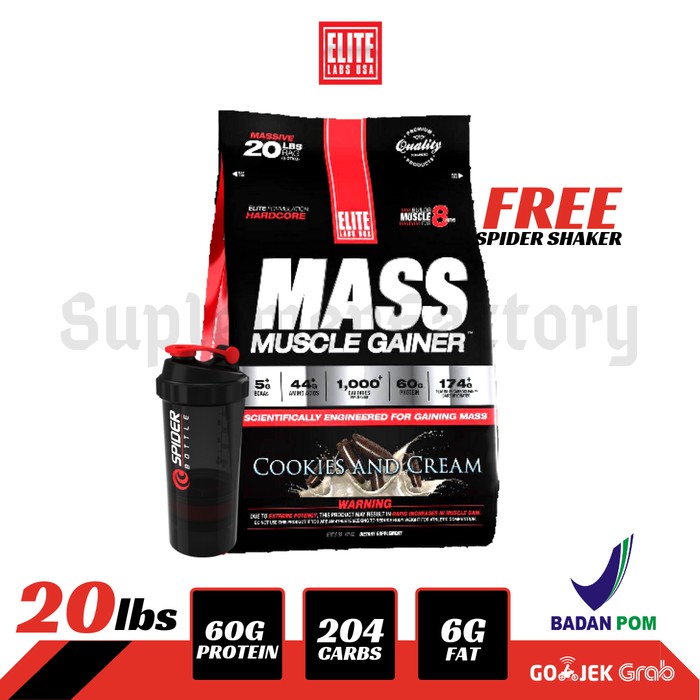Jual Elite Labs Mass Muscle Gainer 20 LBS | Shopee Indonesia