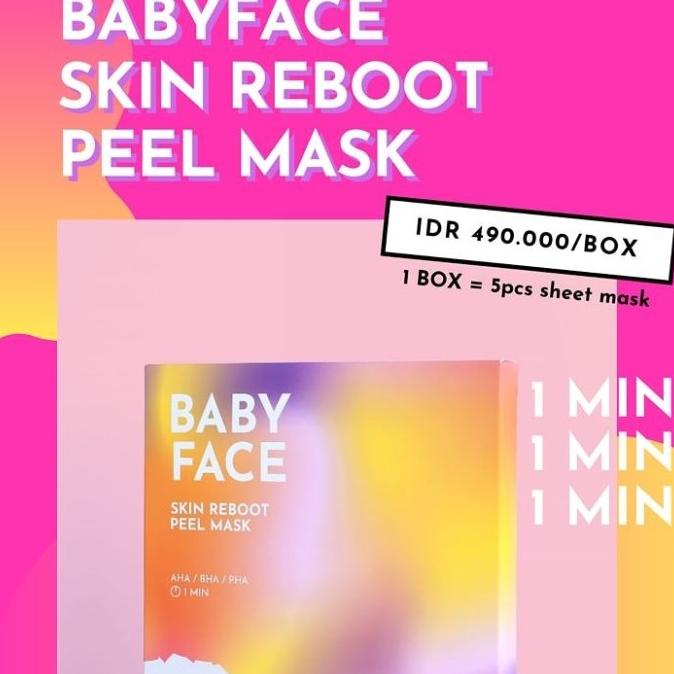 Jual babyface skin reboot peel mask masker jamie chua isi 5 pcs 90 ...