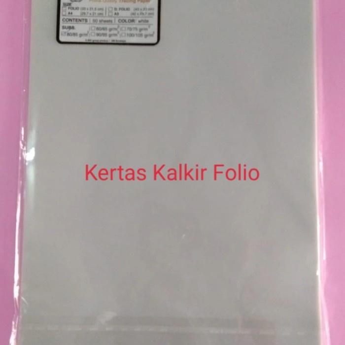 Jual Kertas Kalkir A4 / F4 Folio - 80/85 grm Tracing Paper | Shopee Indonesia