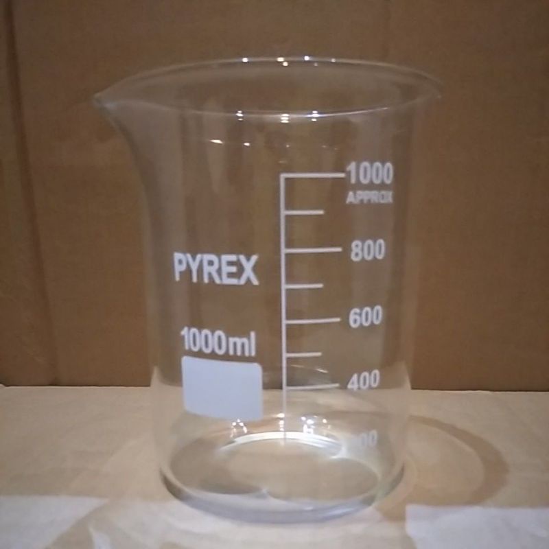 Jual Beaker gelas - gelas kimia cap 1000 ML / 1 Liter pyrex asli | Shopee Indonesia