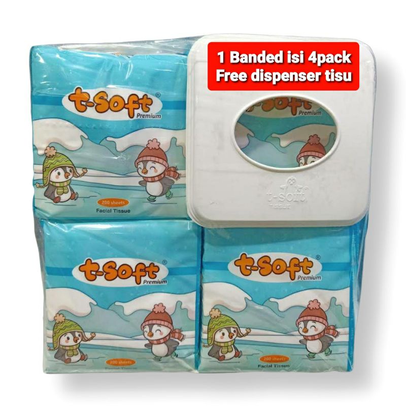 Jual Tissue T-soft Premium Pop Up 200s 2ply Tisu Kotak Meja Makan ...