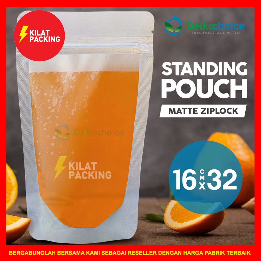 Jual STANDING POUCH MATTE DOFF ZIPLOCK PLASTIK KLIP KANTONG MAKANAN DAN ...