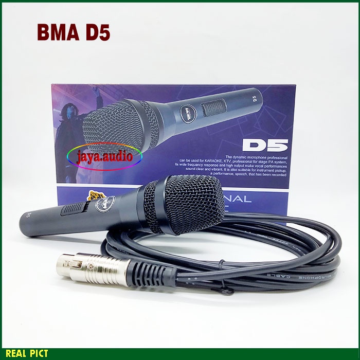 Jual Mic Kabel Original BMA D5 Microphone Cable Mik Karaoke Kabel Mikrofon Dynamic Asli Original ...