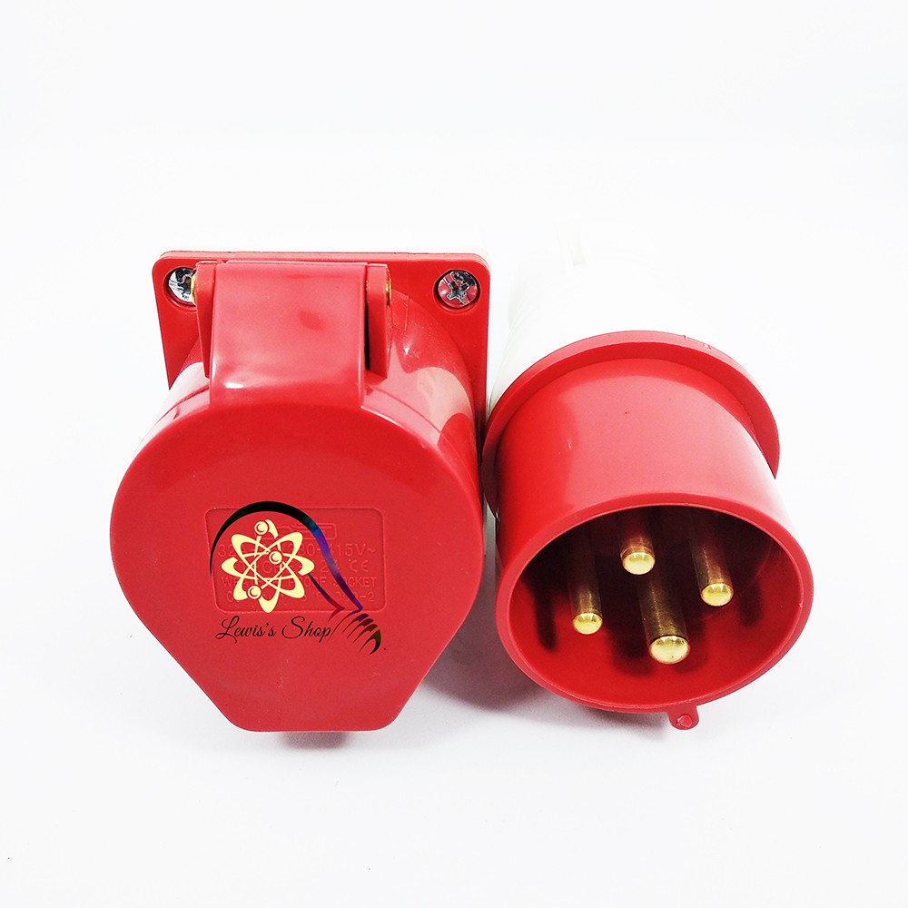 Jual Surface Mounting Socket Plug 4x32A 3Phase Wall Mounted | Shopee ...