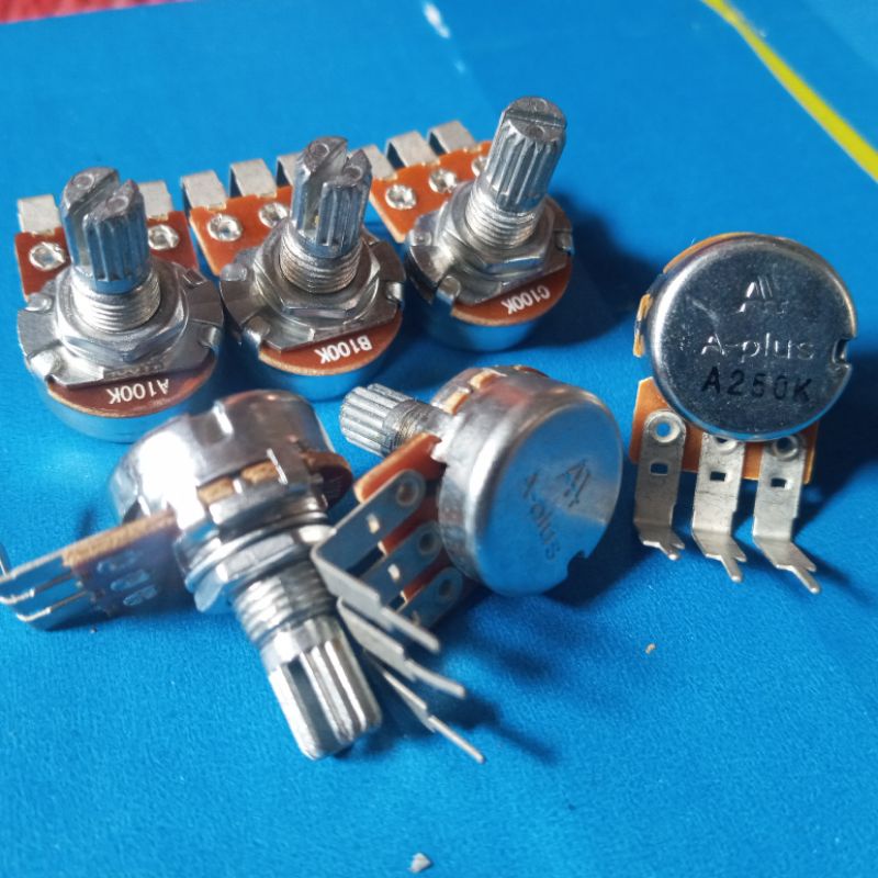 Jual T-AUDIO A250K 250K A-PLUS RIGHT ANGLE SHORT SHAFT POTENSIOMETER POTENSIO | Shopee Indonesia