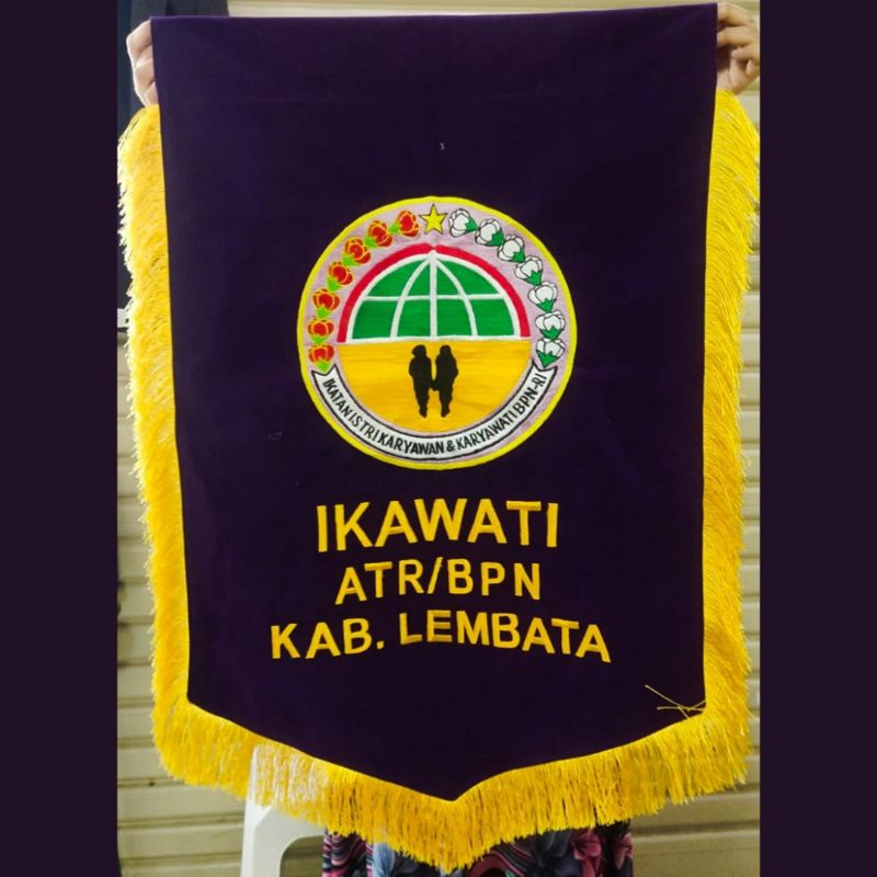 Jual Pennant Flag Banner / Vandel Ikawati ATR/BPN 60 x 90 cm Bordir ...