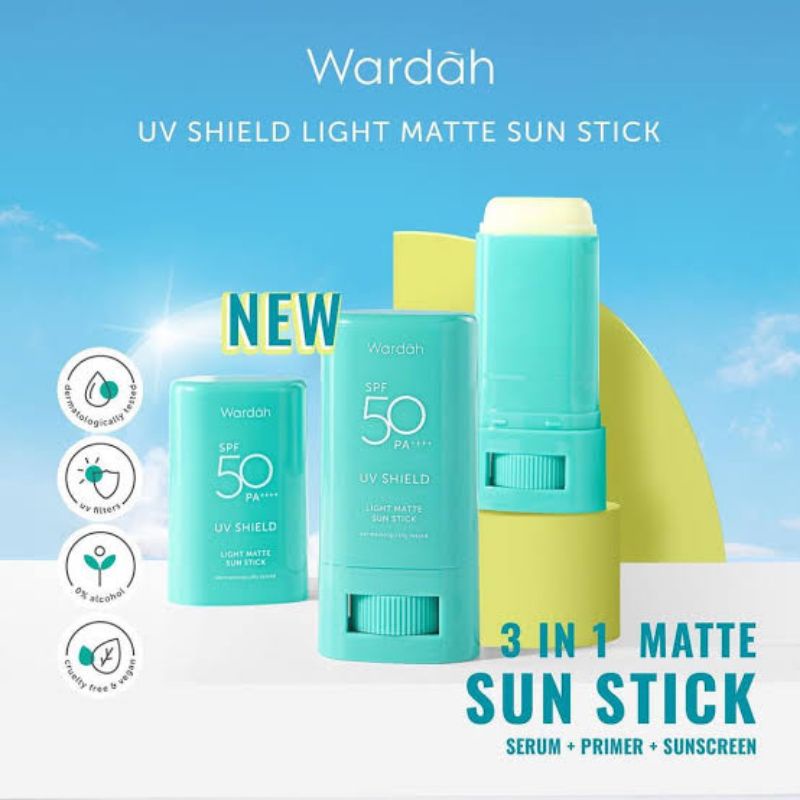 Jual Wardah UV Shield Light Matte Sun Stick SPF 50 PA ++++ | Shopee ...