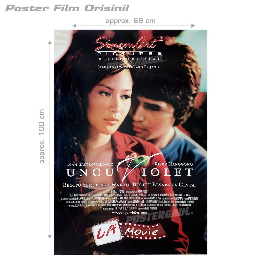 Jual Poster Film UNGU VIOLET - original Indonesian one sheet, ukuran 68 ...