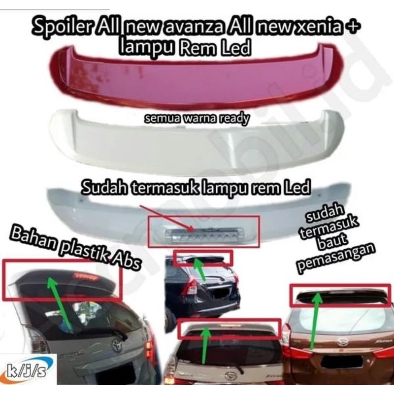 Jual SPOILER TOYOTA AVANZA/DAIHATSU XENIA KJS 2011-2020 | Shopee Indonesia