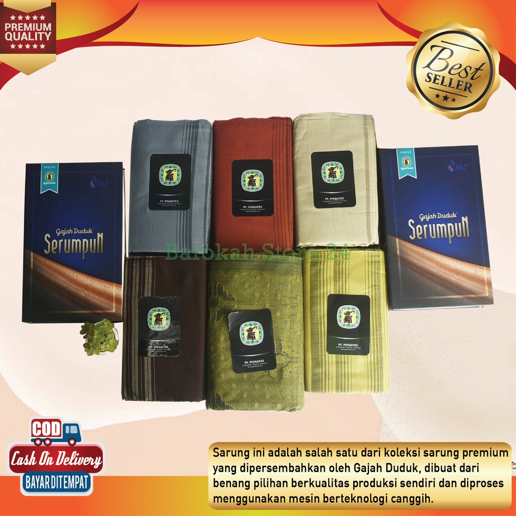 Jual Sarung Tenun Cap Gajah Duduk Serumpun Original Premium Class Kain ...