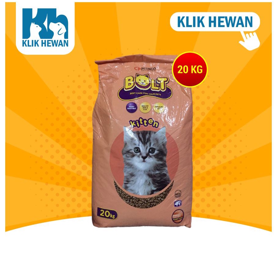 Jual Bolt Kitten Makanan anak Kucing Kering Dry Cat Food 20 KG | Shopee ...