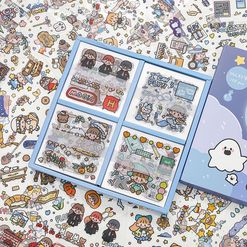 Jual spesial promo cuci gudang sticker 100pcs 50 20 momo sticker ...