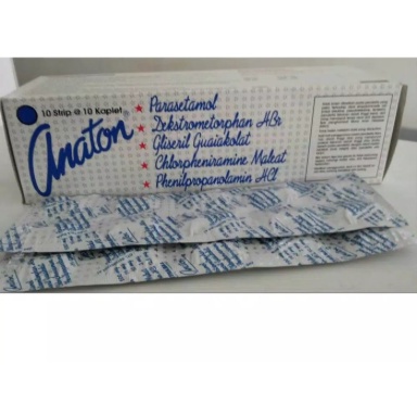 Jual ANATON KAPLET PER STRIP 10 TABLET OBAT UNTUK FLU, BATUK, DEMAM ...