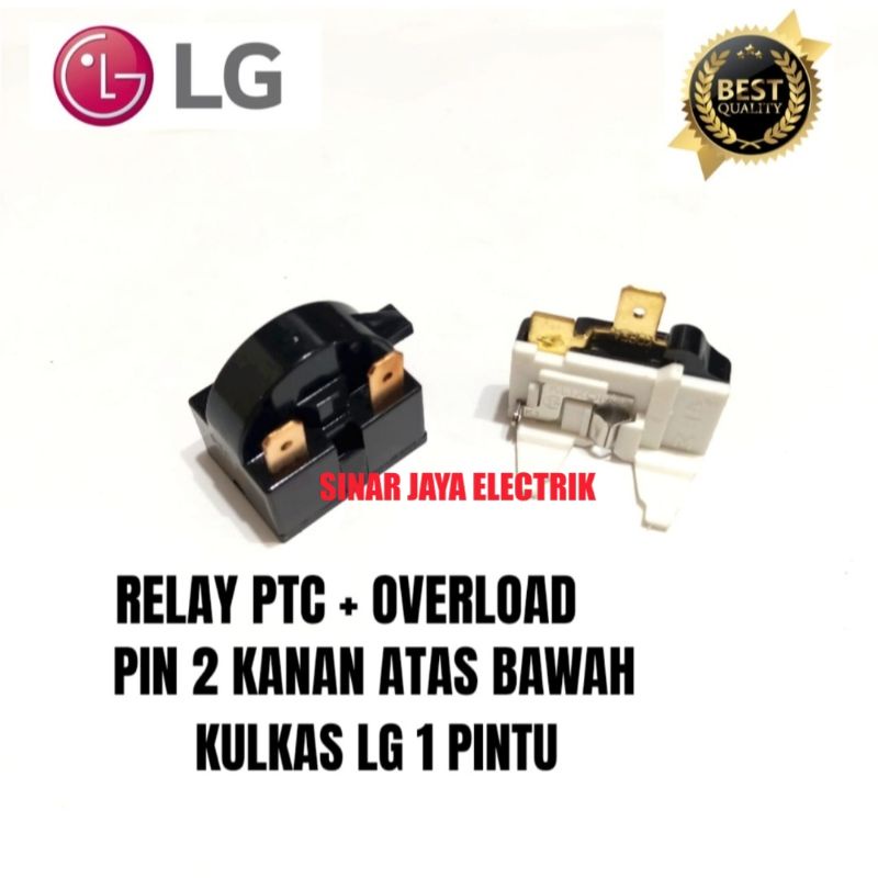 Jual RELAY PTC 2 PIN KANAN KULKAS LG 1 PINTU RELAY PTC + OVERLOUD 1 SET ...