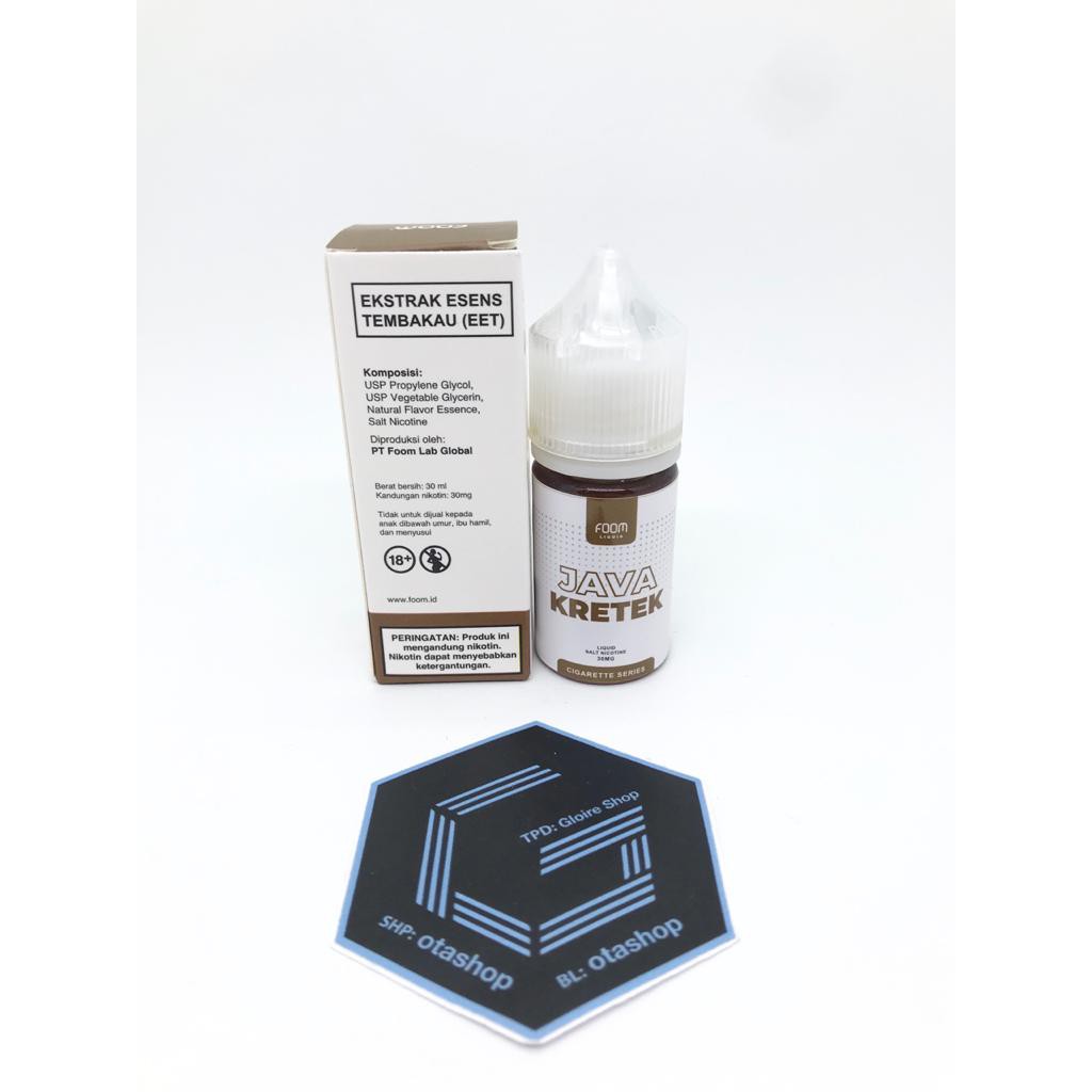 Jual Salt Nic Foom JAVA KRETEK Cigarette Series 30ml 30mg liquid pod ...