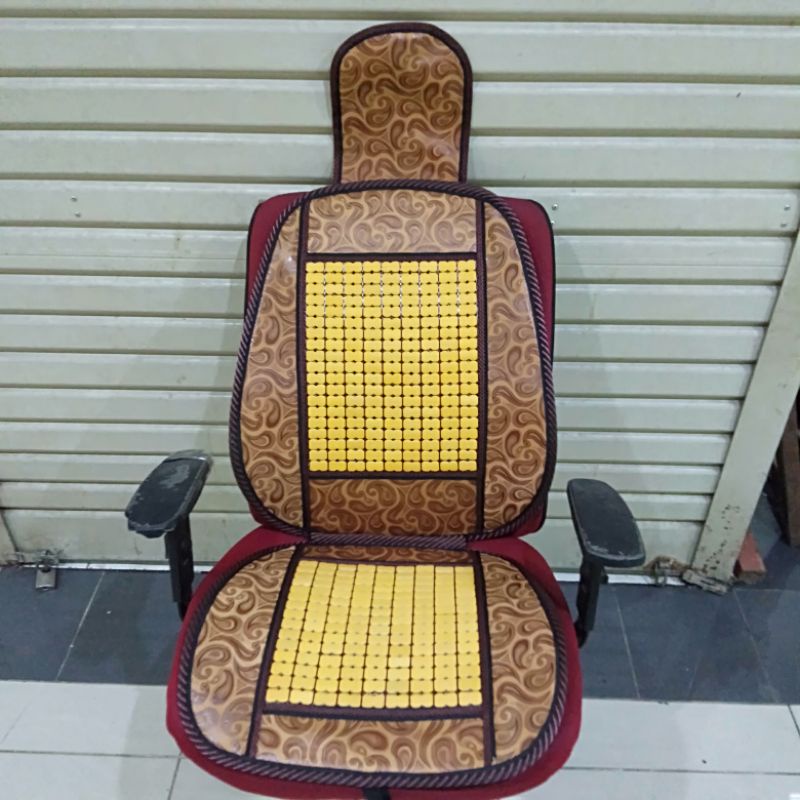 Jual Sandaran Tatakan Alas Duduk Jok Mobil rumah kantor Universal bambu ...