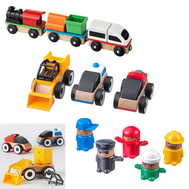 Jual Wooden Toys Set Mainan Mobil Kayu Kereta Api Kayu Wooden Train ...