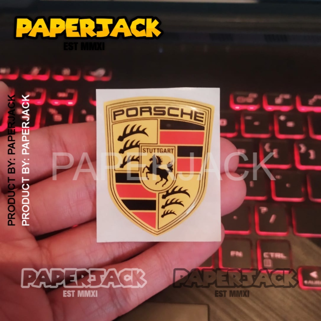 Jual STIKER TIMBUL EMBLEM PORSCHE LOGO STICKER TIMBUL 3D LENTUR STIKER ...